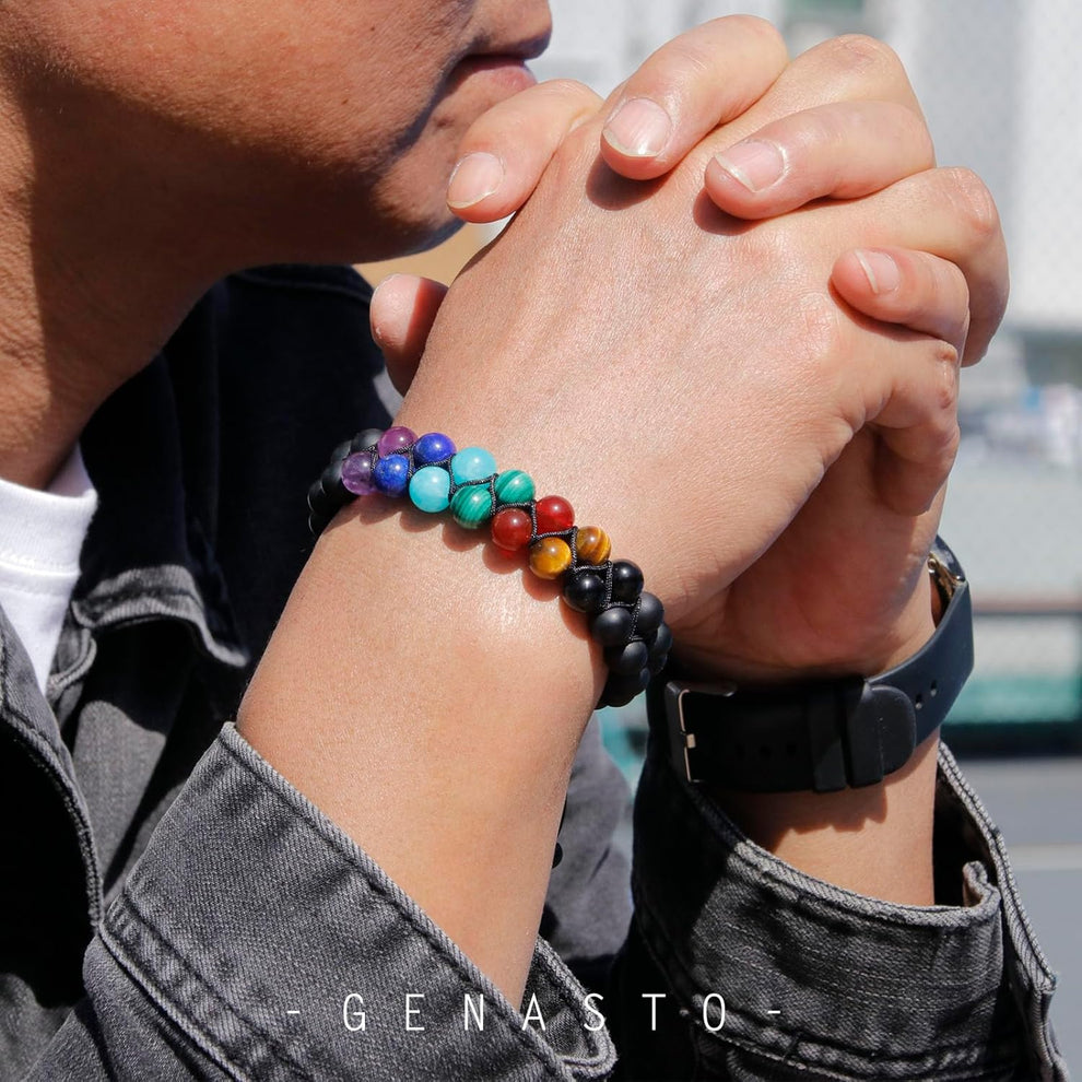 7 Chakras Crystal Jewelry Spiritual Beads Bracelet – GENASTO